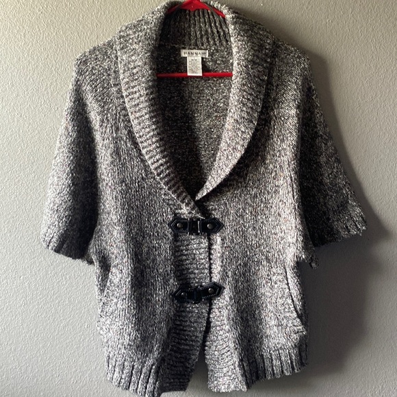 Hannah | Sweaters | Sweater Size Medium Front Closure Gray With Colored ...